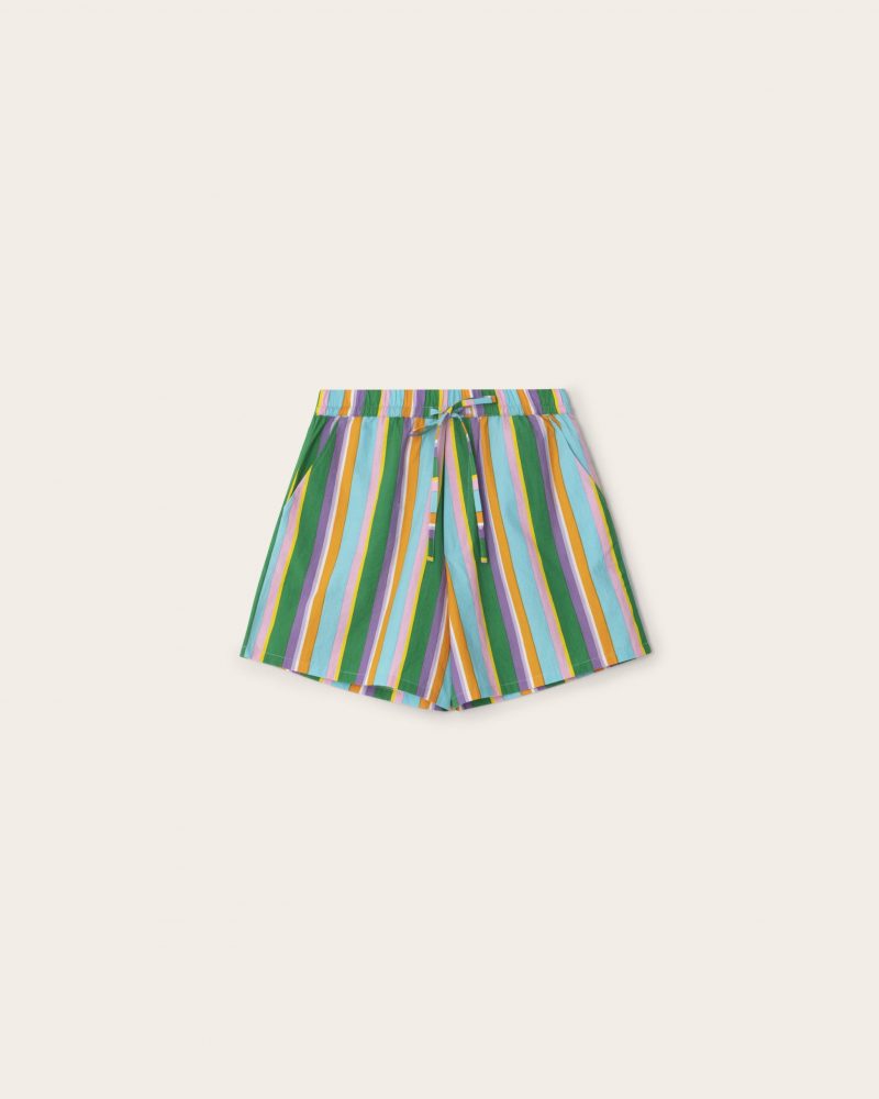 Multi-Stripe Shorts / Green – Bougroug